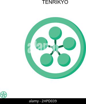 Tenrikyo icon. Black religious symbol of Tenrikyo. Vector illustration ...