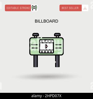 Billboard Simple vector icon Stock Vector Image & Art - Alamy