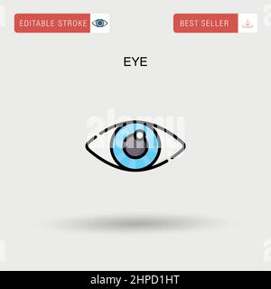Eye Simple vector icon Stock Vector Image & Art - Alamy