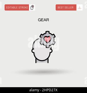 Gear Simple vector icon Stock Vector Image & Art - Alamy
