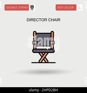 Director Chair Simple vector icon. Illustration symbol design template ...