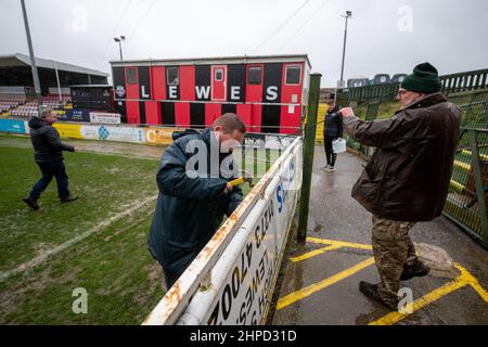 Lewes v Margate P-P, 19/02/2022. The Dripping Pan stadium, Isthmian ...