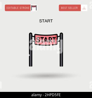 Start Simple vector icon Stock Vector Image & Art - Alamy