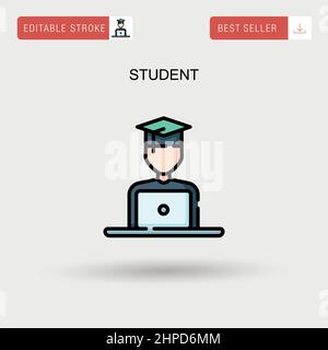 Student Simple vector icon Stock Vector Image & Art - Alamy