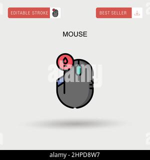 mouse icon black vector illustration Stock Vector Image & Art - Alamy