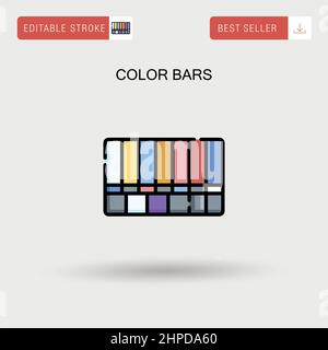 Television color test pattern. SMPTE color bars vector illustration ...