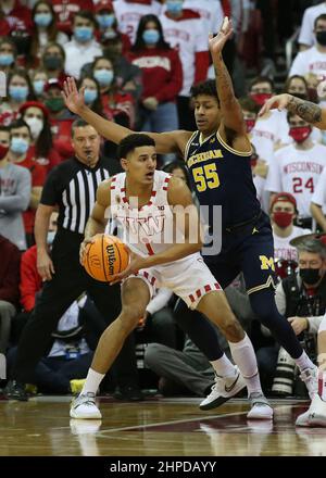 Michigan guard Eli Brooks (55) during an NCAA college basketball game ...