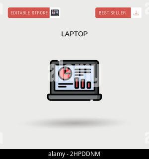 Laptop Simple vector icon Stock Vector Image & Art - Alamy