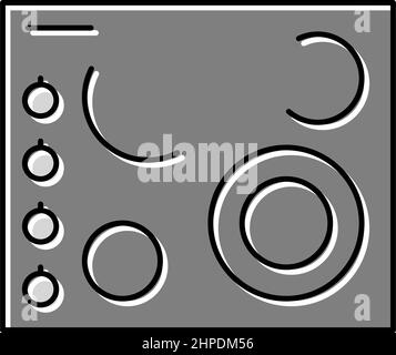 electric cooktop icon color illustration Stock Vector Image & Art - Alamy