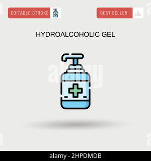 Hydroalcoholic gel Simple vector icon Stock Vector Image & Art - Alamy