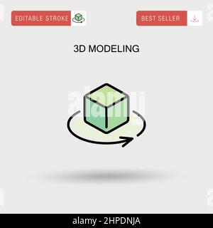 3d-modeling Simple vector icon Stock Vector Image & Art - Alamy
