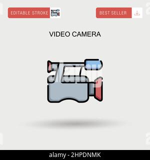 Video camera Simple vector icon. Illustration symbol design template ...