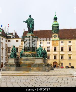 Bronze statue of the first Austrian Emperor Francis II in Vienna Stock ...