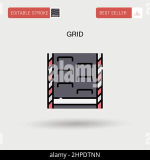 Grid vector icon. Modern vector illustration concepts. Easy to edit and ...