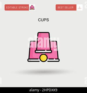 Cups Simple vector icon Stock Vector Image & Art - Alamy