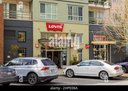 Exterior view of a Levi's store. Levi Strauss and co is an American ...