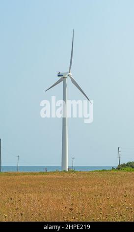 North Cape Wind Farm turbine blade, PEI Stock Photo - Alamy