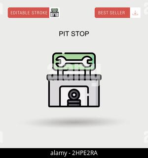 Pit stop Simple vector icon. Illustration symbol design template for ...
