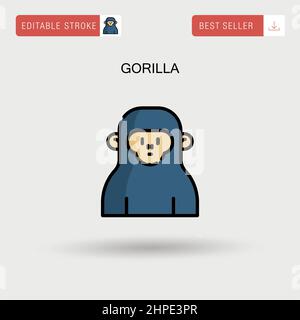 Powerful Gorilla Mascot Icon Stock Vector Image & Art - Alamy