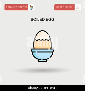 Boiled Egg Simple vector icon. Illustration symbol design template for ...