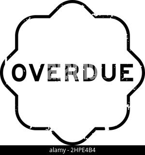 Grunge black overdue word rubber seal stamp on white background Stock Vector Image & Art - Alamy