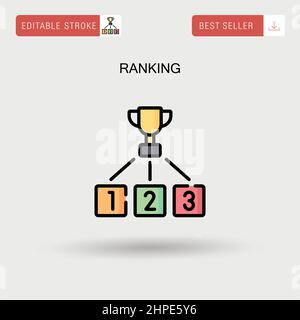 Simple trophy and laurel ranking icon set, 1st-3rd place, Vector ...