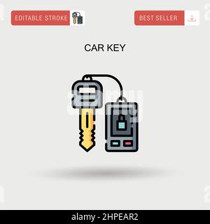 Car key Simple vector icon. Illustration symbol design template for web ...