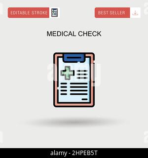 Medical check Simple vector icon. Illustration symbol design template ...