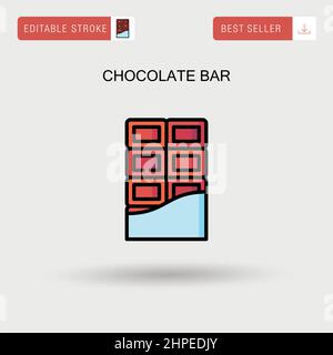 Chocolate Bar Simple vector icon. Illustration symbol design template ...