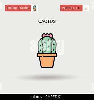 Cactus-6 Simple vector icon Stock Vector Image & Art - Alamy