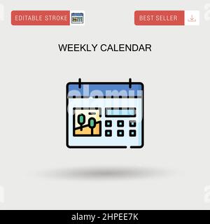 Wednesday calendar page icon. Business concept wednesday calendar ...