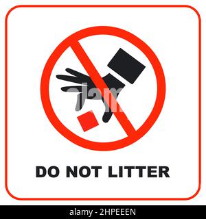 Crossed-out garbage can, sign. No trash bin icon. Container recycle ...