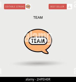 Team Simple vector icon Stock Vector Image & Art - Alamy