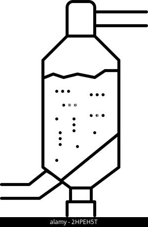 leaching aluminium production line icon vector illustration Stock ...