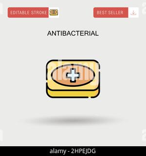 Antibacterial soap logo antiseptic bacteria clean medical symbol. Anti ...