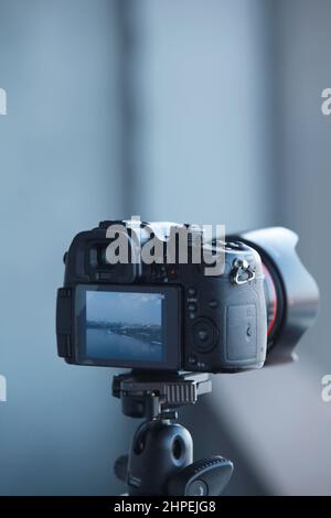 Filming (video or photography) in progress today sign at a location in ...