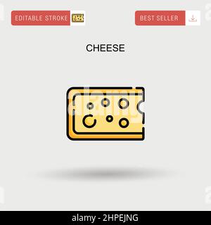 Cheese Simple vector icon Stock Vector Image & Art - Alamy