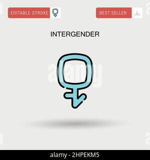 Agender Symbol icon. Gender icon. vector sign isolated on a white ...