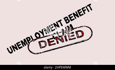 3d illustration - Denied Stamp in red in cartoon style Stock Photo - Alamy