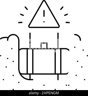 underground storage tank removal line icon vector illustration Stock ...