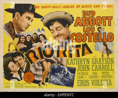 RIO RITA, Lou Costello, Bud Abbott, Kathryn Grayson, 1942 Stock Photo ...