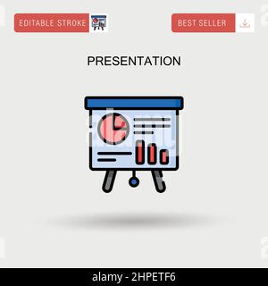 Presentation Simple vector icon Stock Vector Image & Art - Alamy
