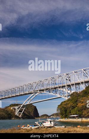 Tenmon Bridge and Tenjo Bridge, Kumamoto Prefecture, Japan Stock Photo ...