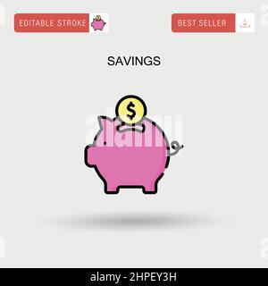 Savings Simple vector icon Stock Vector Image & Art - Alamy