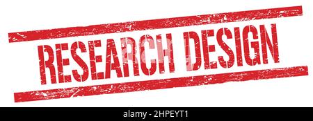 RESEARCH DESIGN text on red round grungy texture stamp Stock Photo - Alamy