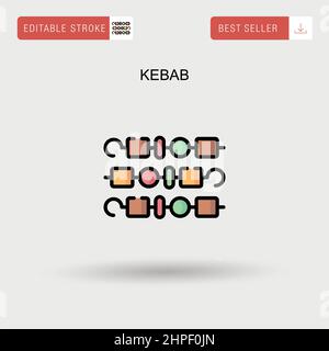 kebab with sauce Stock Vector Image & Art - Alamy
