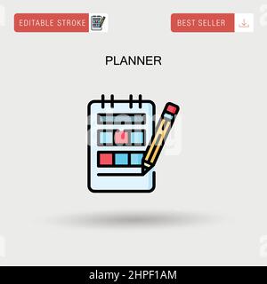 Cute white weekly planner note vector Stock Vector Image & Art - Alamy