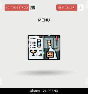 Menu Simple vector icon Stock Vector Image & Art - Alamy