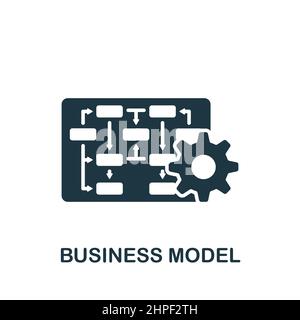 Business model icon. Monochrome simple sign from business concept ...
