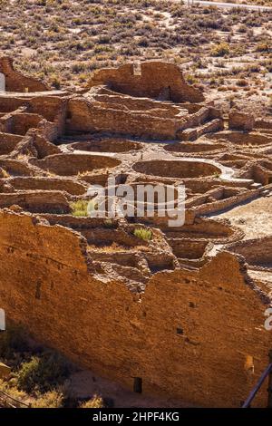 Native American Great Kiva in Pueblo Bonito, Chaco Culture National ...
